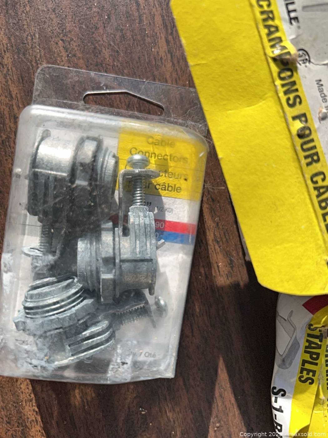30 amp enclosed switch, staples, connectors | Maxsold