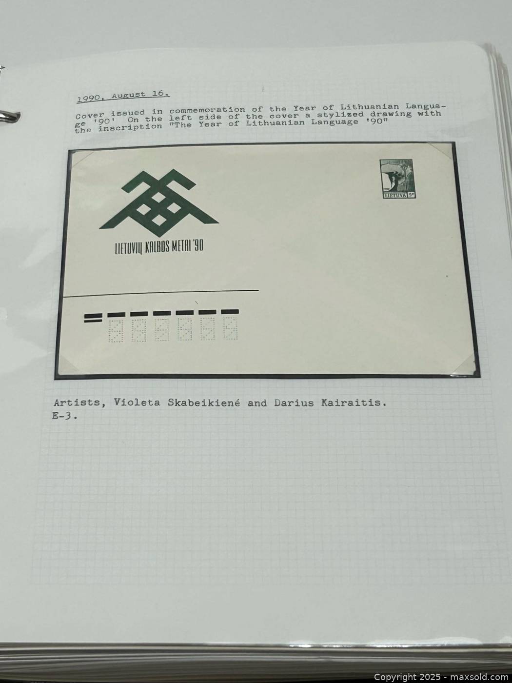 1991-1998 Lithuania first day & provisional covers, ~75, in binder ...