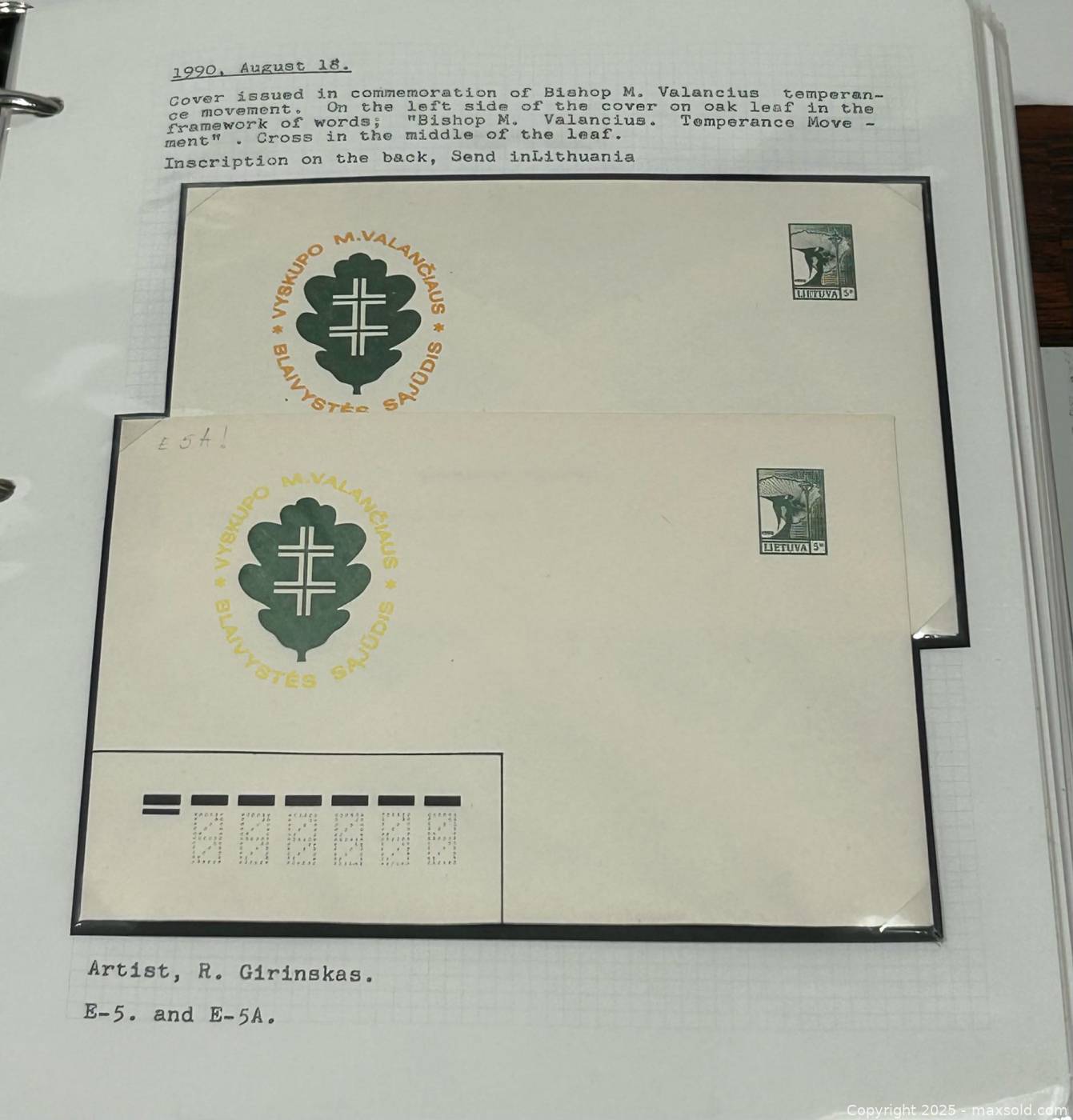 1991-1998 Lithuania first day & provisional covers, ~75, in binder ...