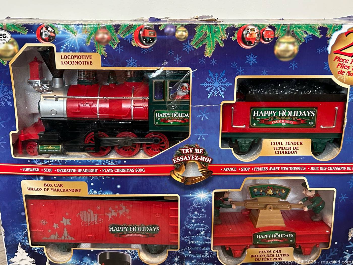 Eztec Happy Holidays Express battery train set | Maxsold