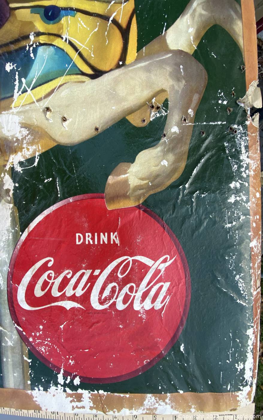1948 Coca-Cola Play Refreshed cardboard sign | Maxsold