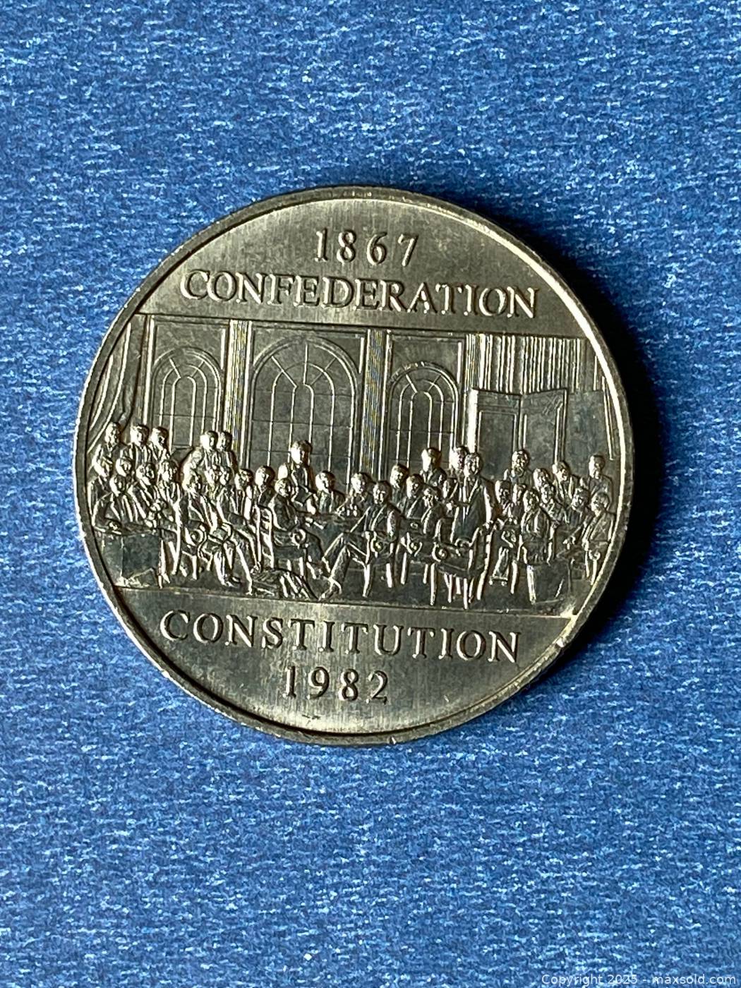 Two 1982 Canadian Constitution 1 Dollar Coins | Maxsold