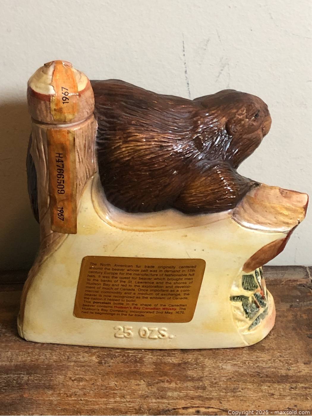 Hudson's Bay Beaver Rye Whisky Decanter | Maxsold