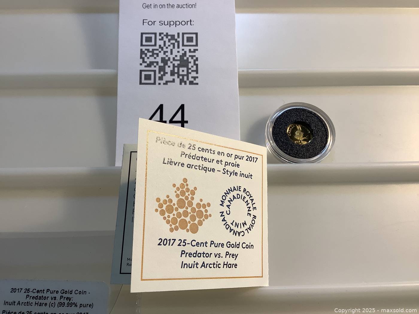 2017 25-Cent Pure Gold Coin | Maxsold