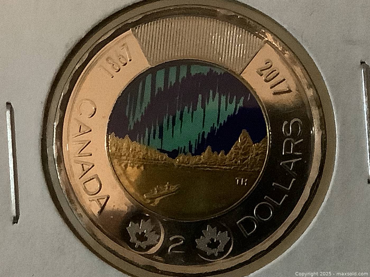 2017 Canada 150th Anniv. $2 Glow Coin | Maxsold