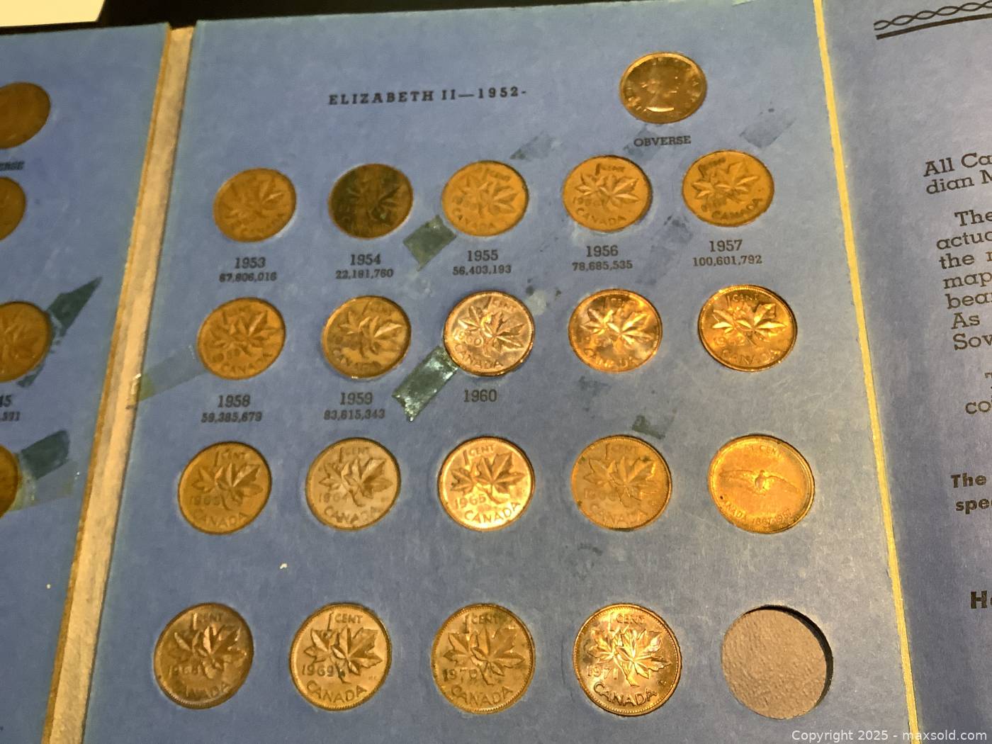 Canadian small cent collection in folder | Maxsold