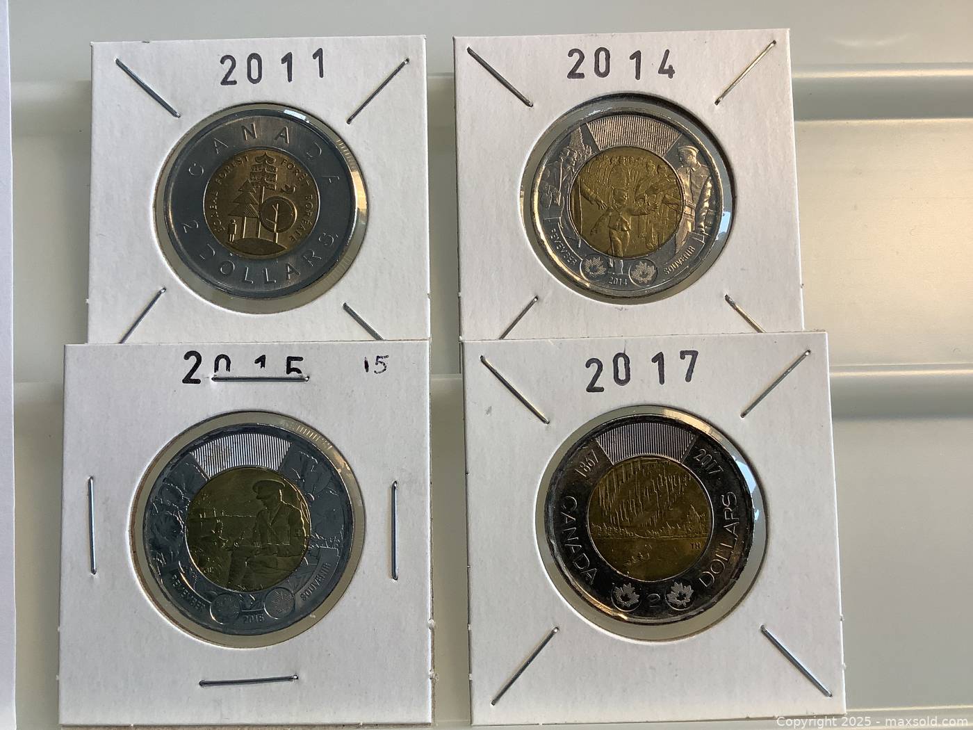 4 Canadian Toonie Coins 2011-2017 | Maxsold