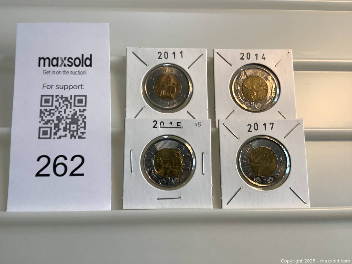 4 Canadian Toonie Coins 2011-2017 | Maxsold