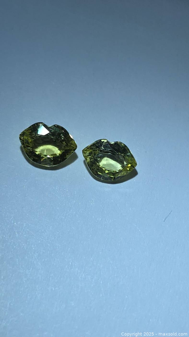 Natural Fancy Cut Chrysoberyl Gem Pair 1.43ct | Maxsold