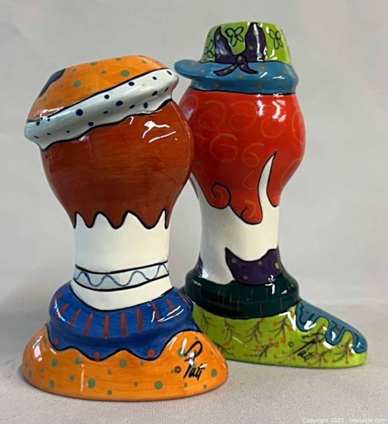 Signed Pati's People Vases and Figurines Lot | Maxsold