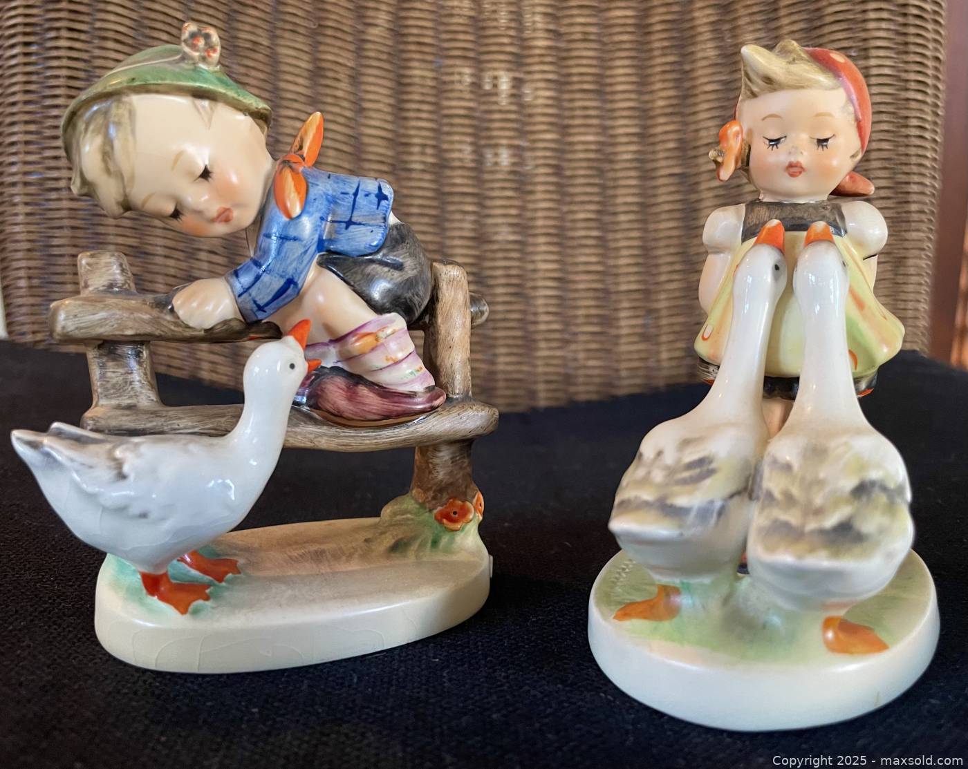 Goebel Hummel Goose Boy and Goose Girl figurines 4 in | Maxsold