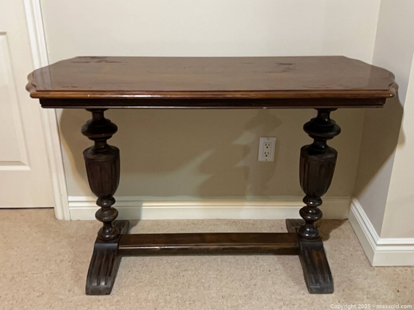 Antique walnut console table | Maxsold