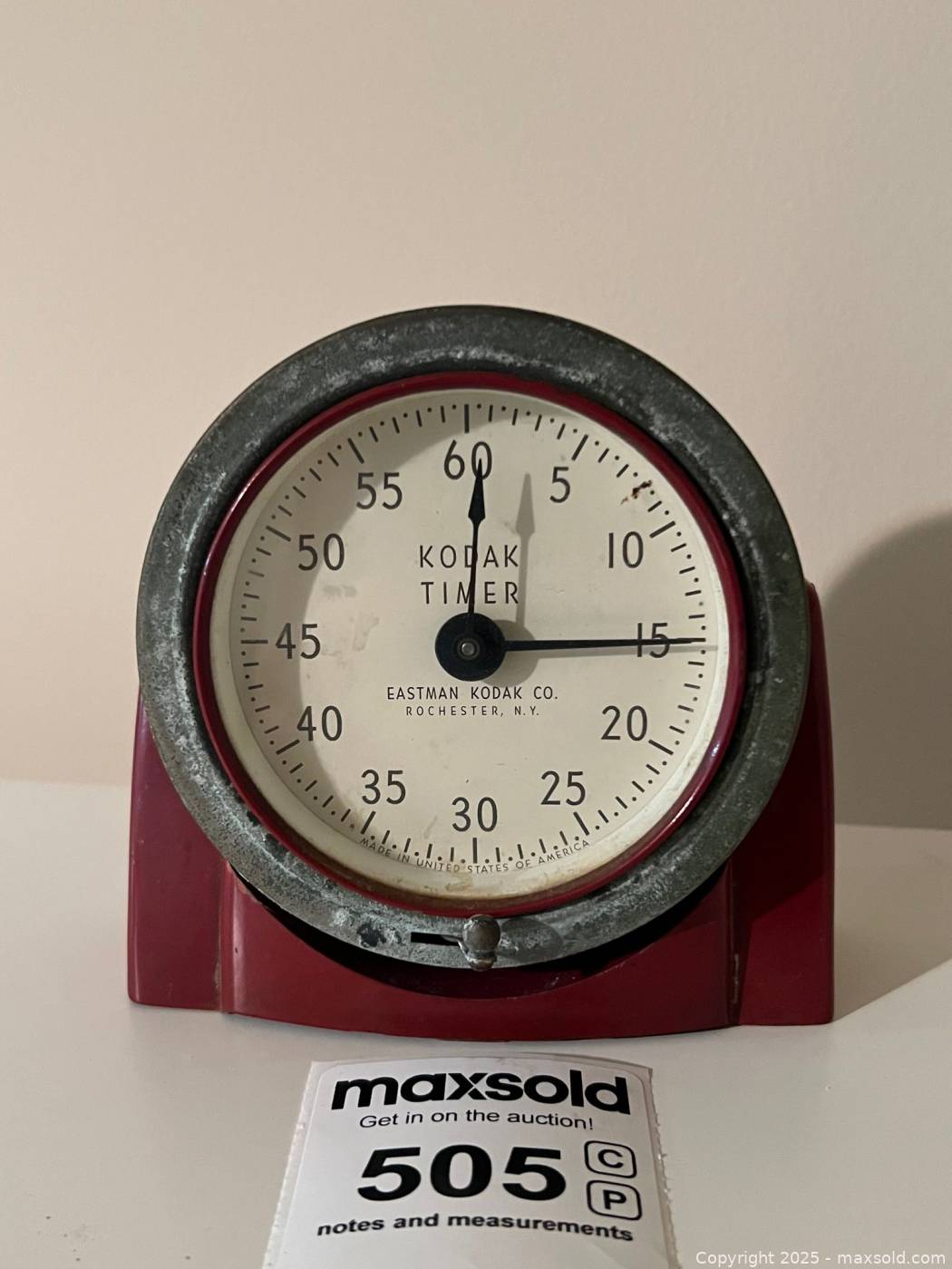 Vintage Kodak red metal film timer | Maxsold