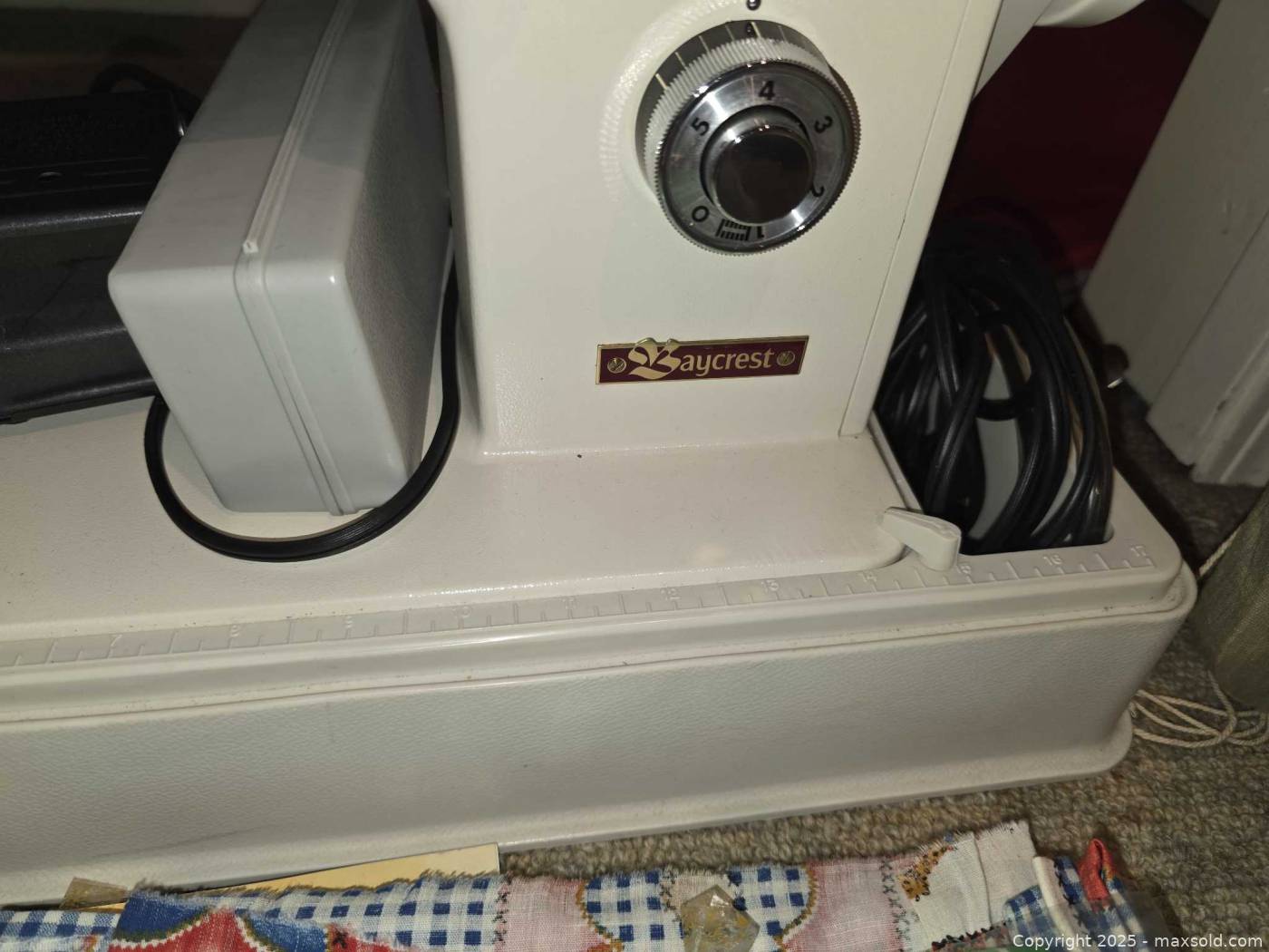 Baycrest electric sewing machine & sewing supply lot | Maxsold