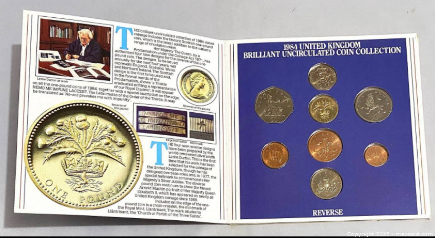 1984 Royal Mint UK Brilliant Uncirculated Coin Collection with ...