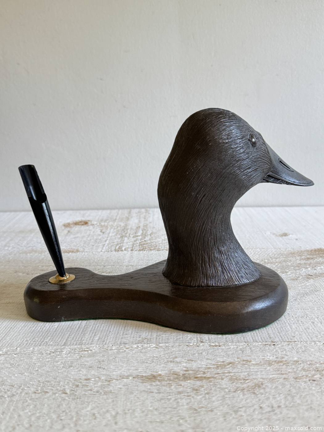 Vintage Gosset Bronzes Duck Head Pen Holder | Maxsold
