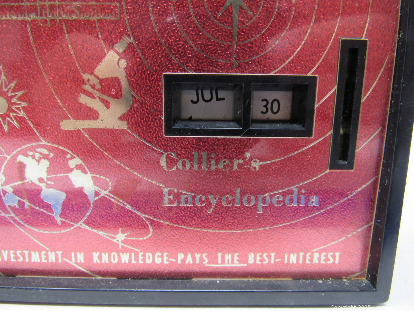 Vintage Collier's Encyclopedia Coin Bank Calendar | Maxsold