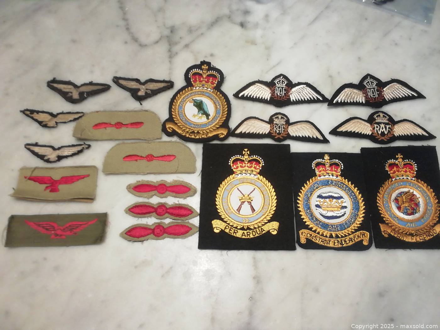 Assorted 19 Royal Air Force fabric patches | Maxsold