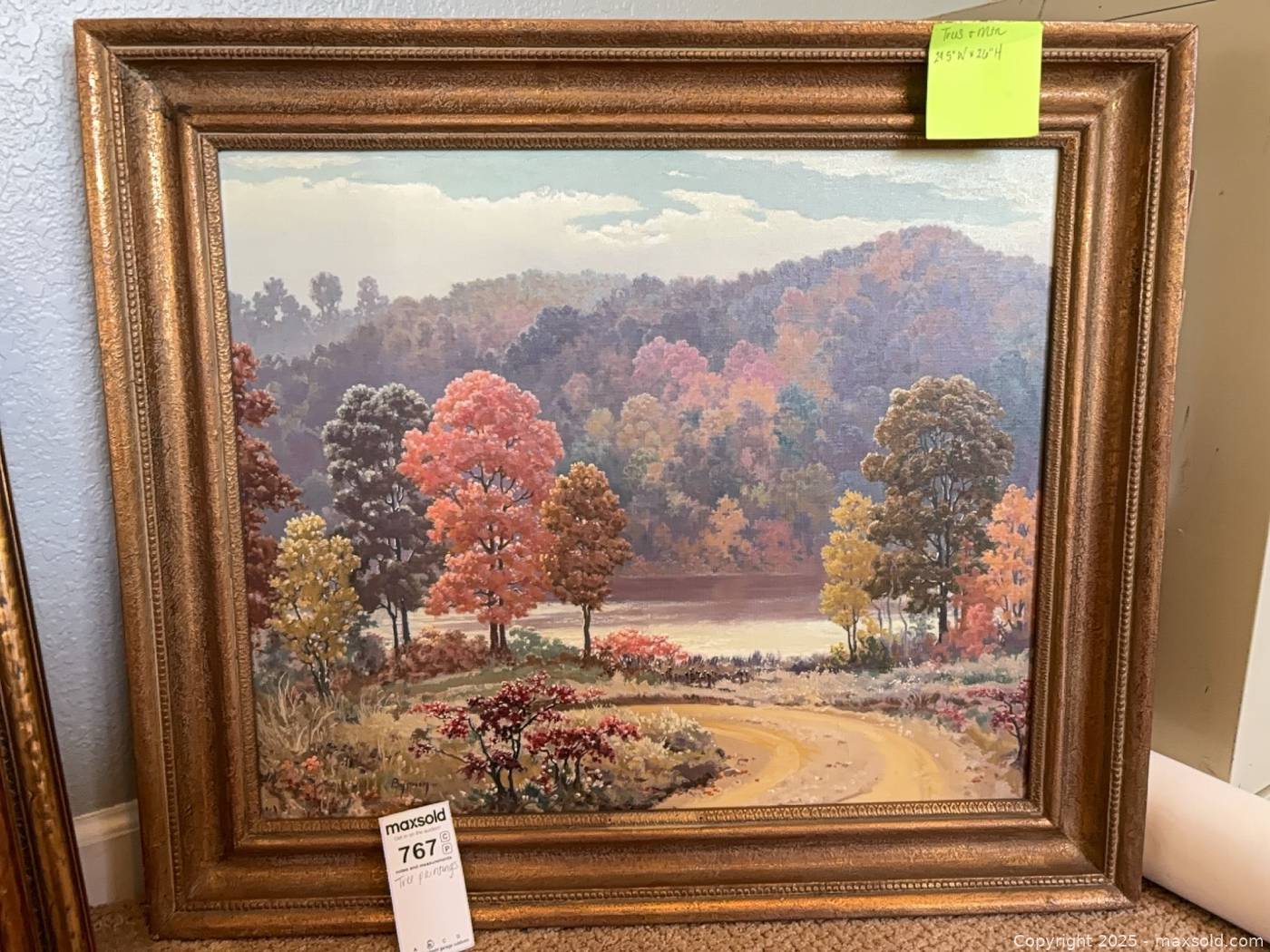 Pair framed landscape paintings | Maxsold