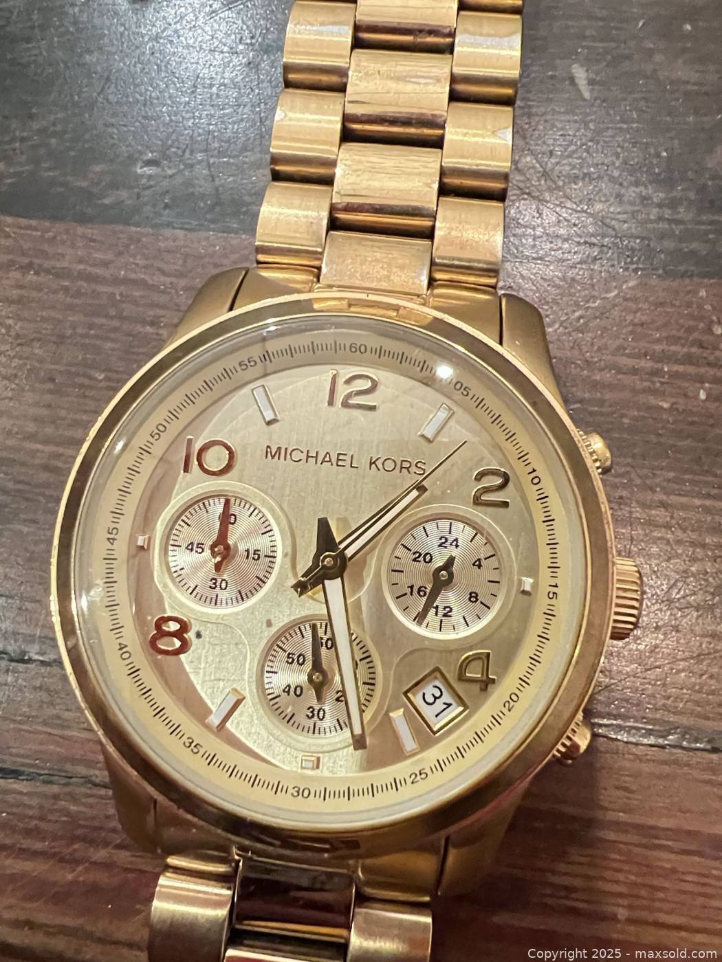 Michael Kors gold-tone chronograph watch | Maxsold