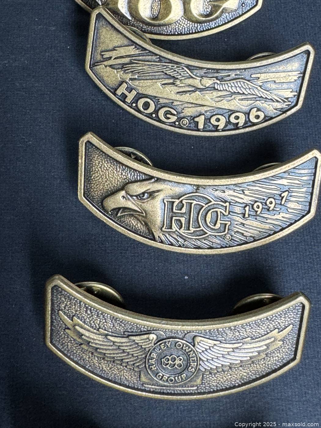 Harley-Davidson H.O.G. annual year bar pins, 18 pcs | Maxsold