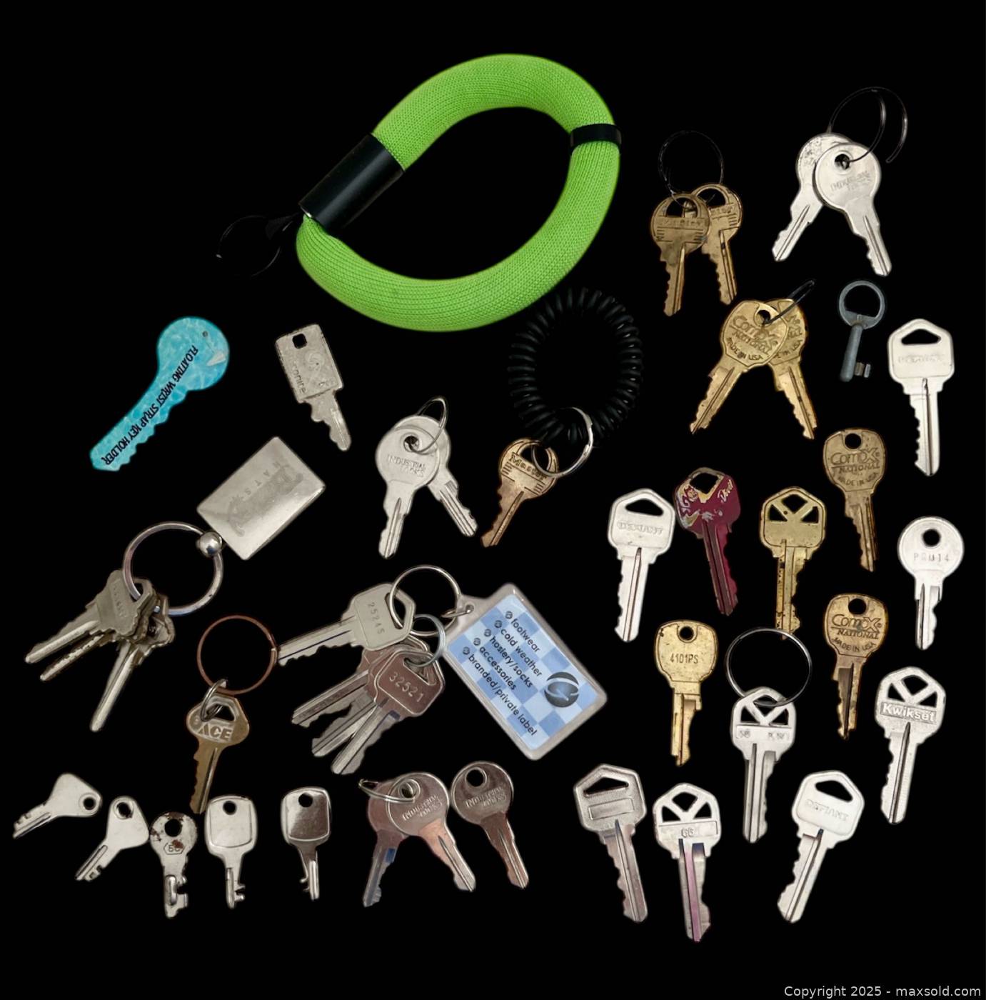 Assorted Metal Keys With Keychains | Maxsold