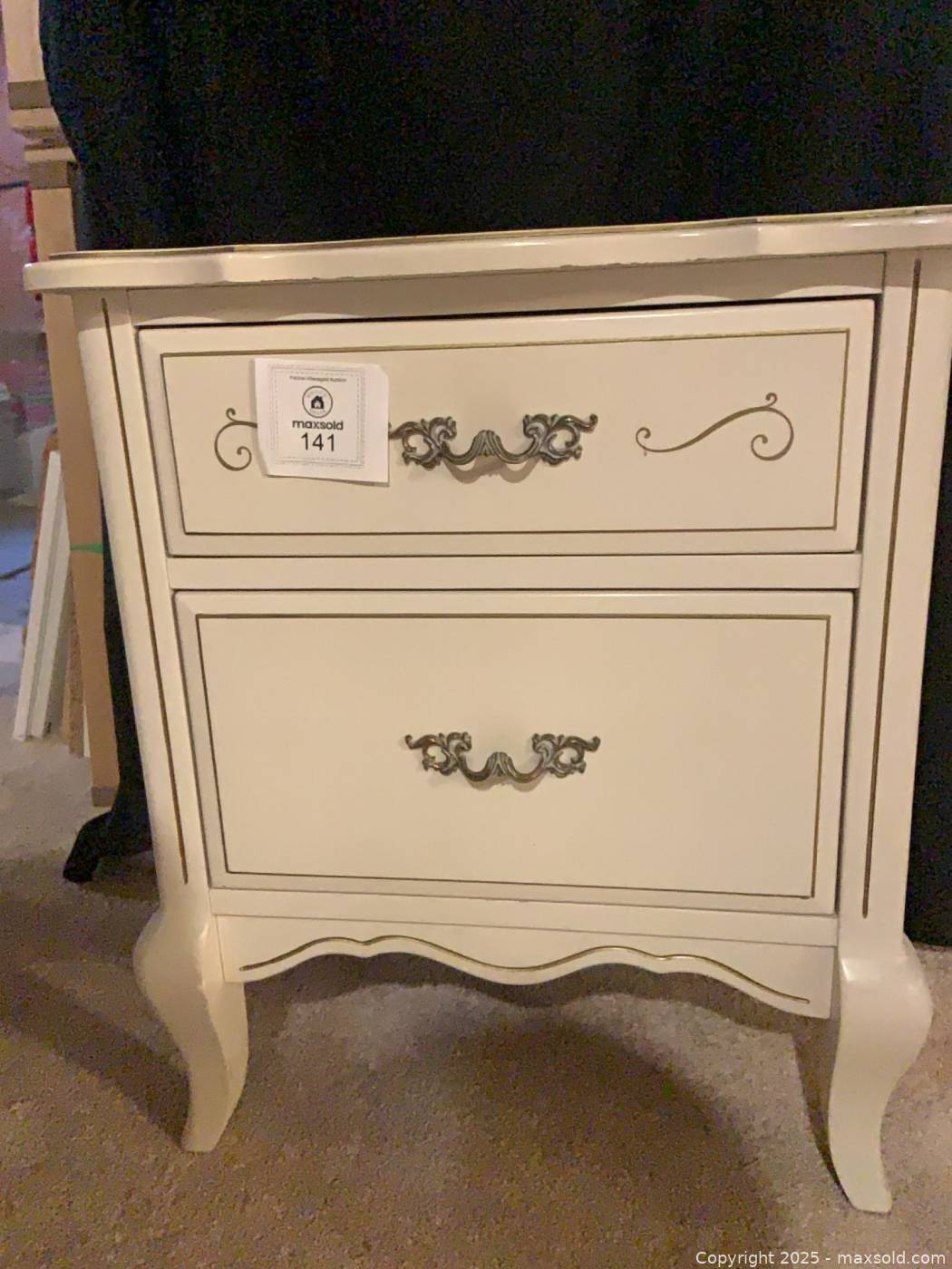 White 2-Drawer Nightstand | Maxsold