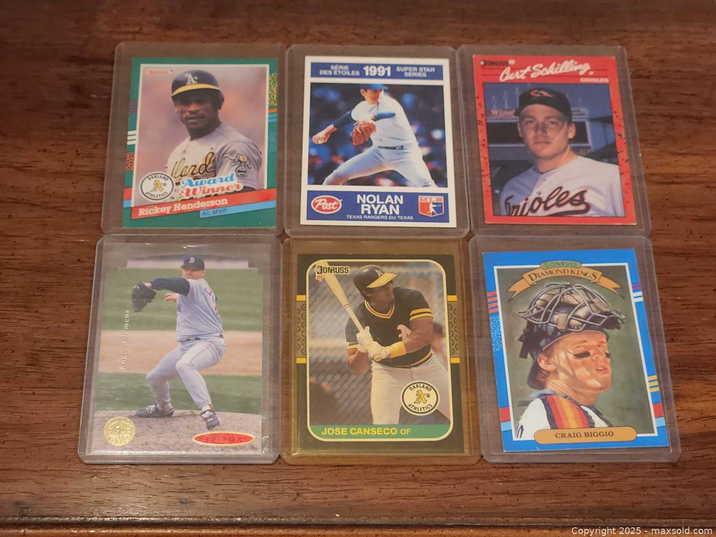 6 vintage baseball trading cards | Maxsold