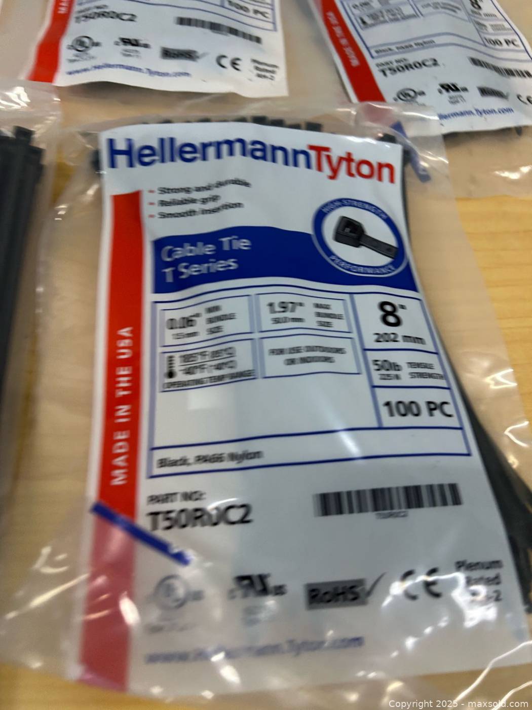 HellermannTyton 8" T Series cable ties 5x100pc | Maxsold