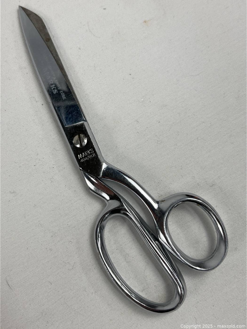 Vintage Marks left-handed and Western scissors with leather holder ...