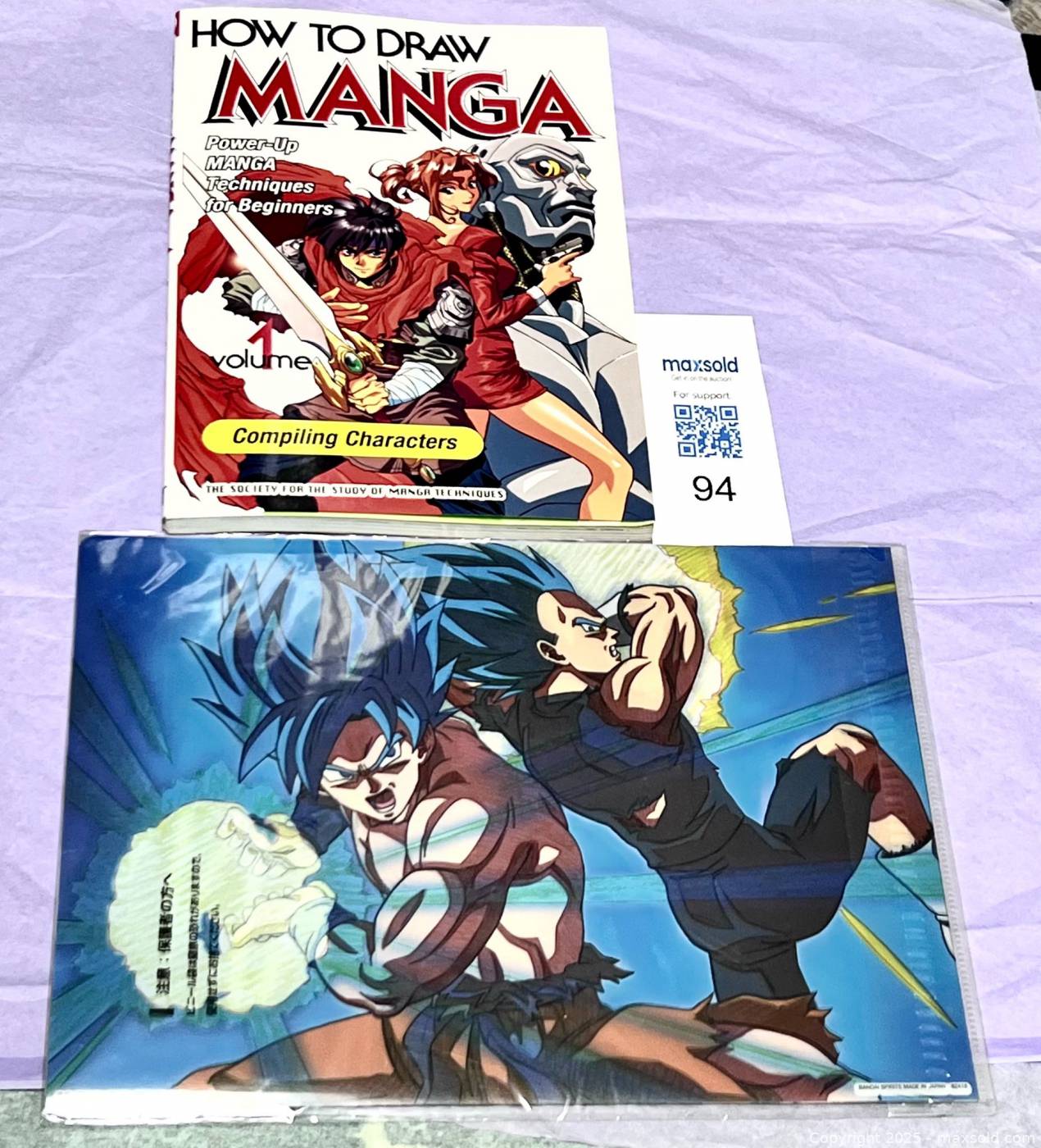 How to Draw Manga Vol 1 Book & Dragon Ball Clear File | Maxsold