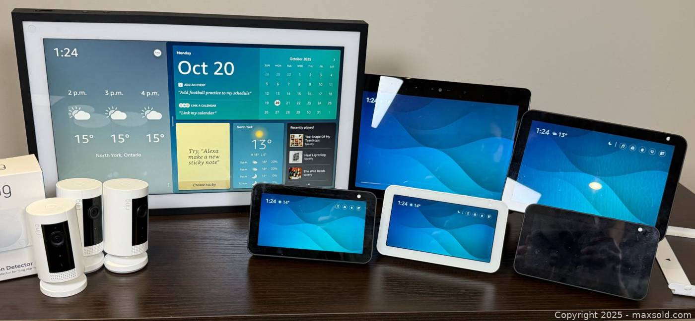Amazon Echo Show smart displays with Ring cameras lot | Maxsold
