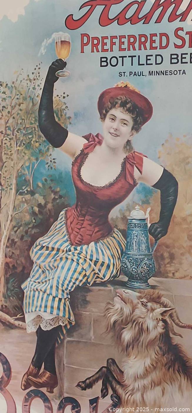 Hamm's Bock bottled beer framed print | Maxsold