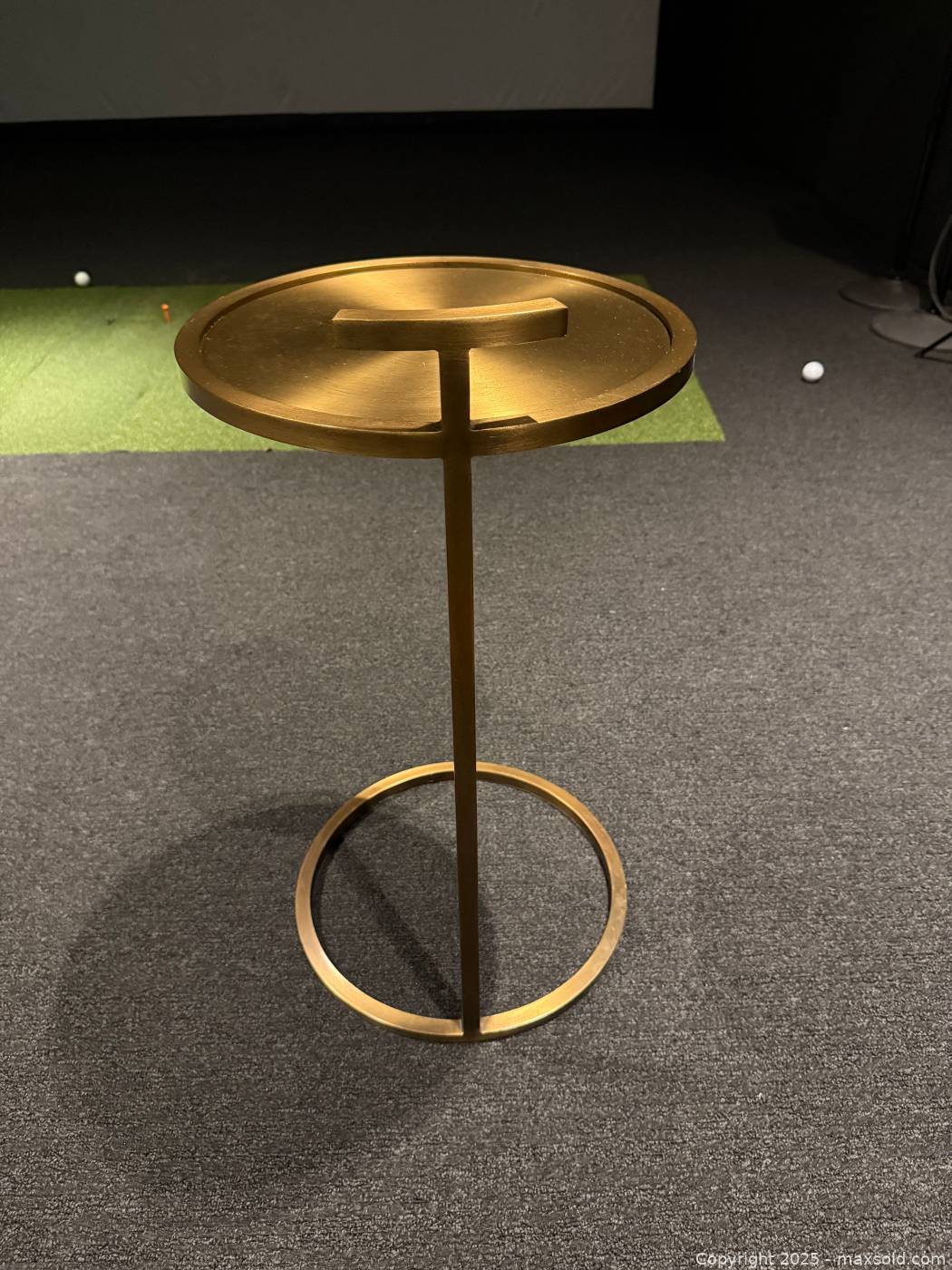Brass drinks side table | Maxsold