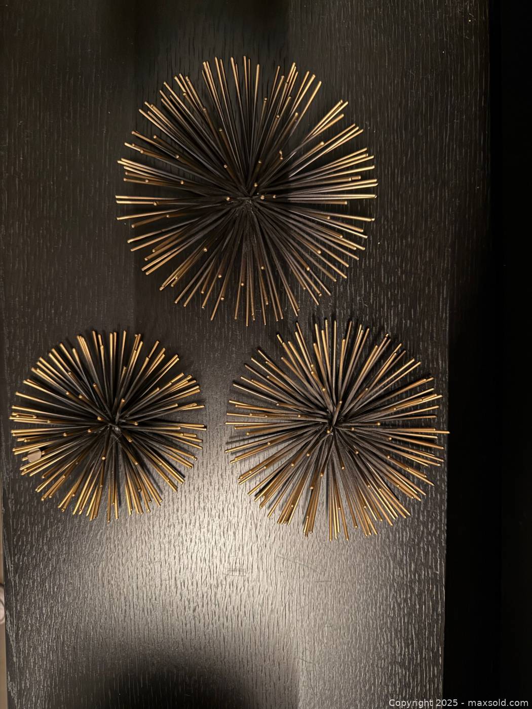 Set of three metal spike sculptures | Maxsold