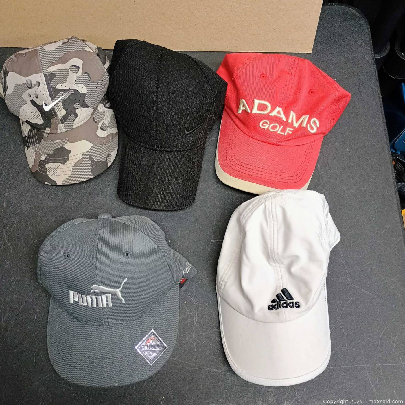 Nike, Adidas, Puma, Adams adjustable golf hats | Maxsold