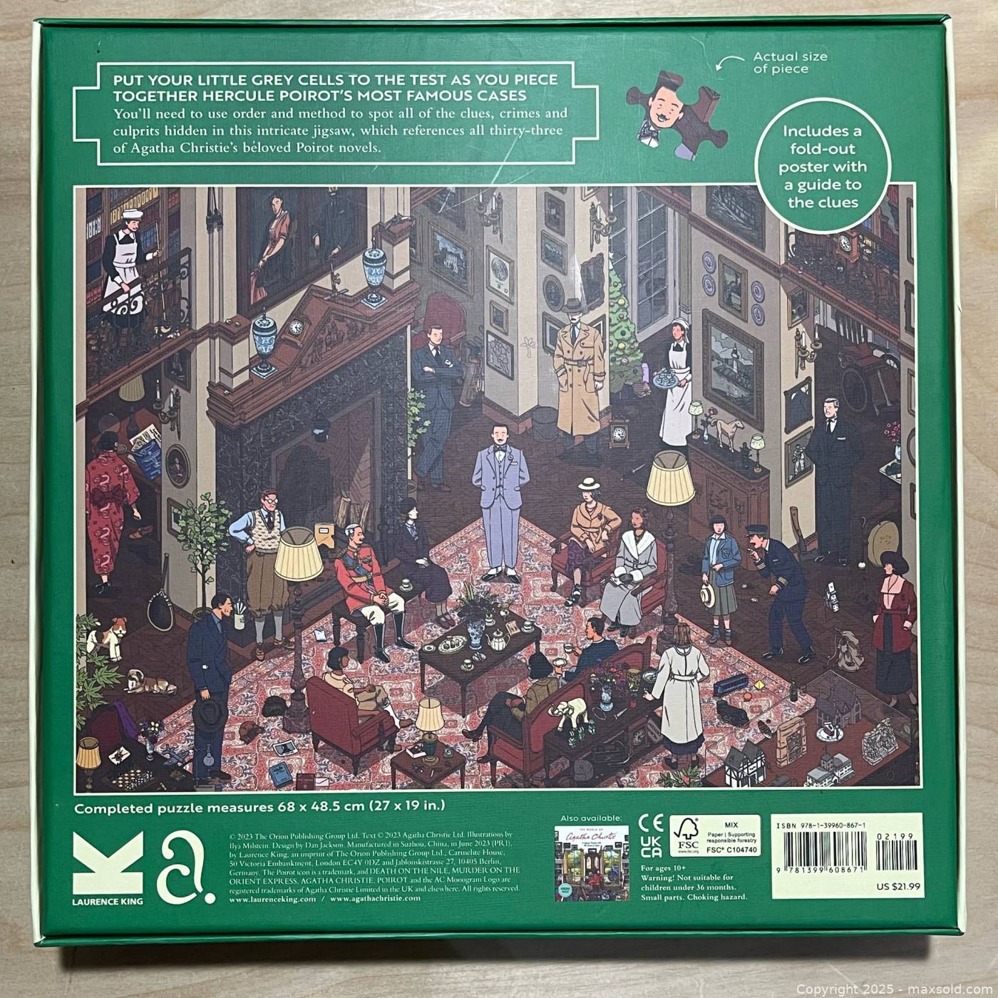 1000-piece sealed Hercule Poirot jigsaw puzzle | Maxsold