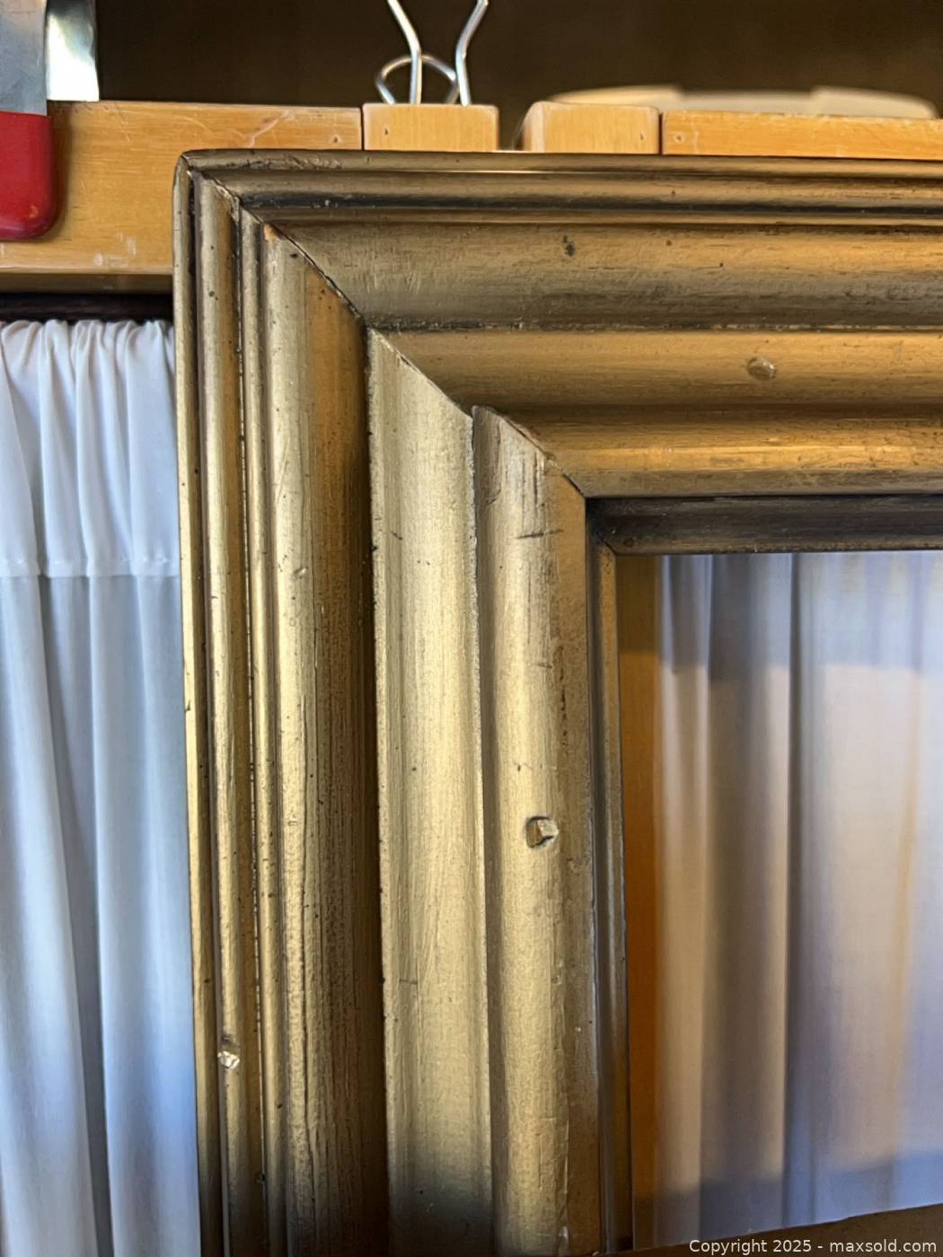 Six ornately detailed wood art frames | Maxsold