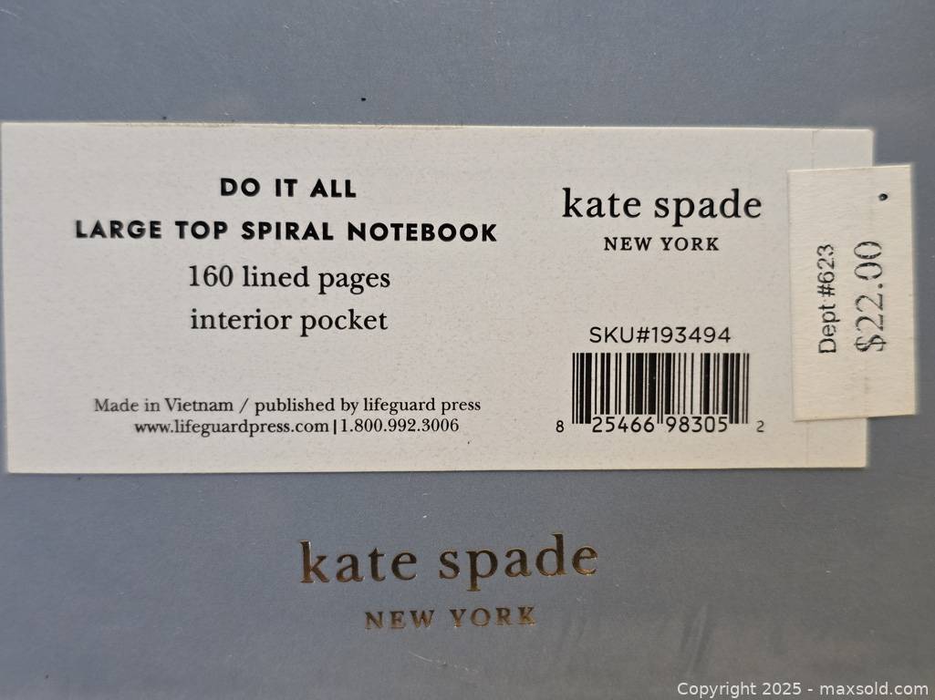 Kate Spade Do It All spiral notebook | Maxsold