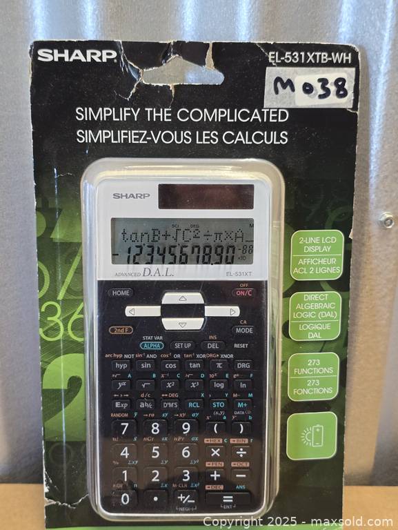 Sharp EL-531XTB-WH scientific calculator | Maxsold