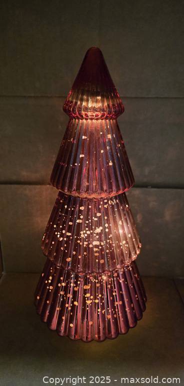 LED Light Up Glass Christmas Tree | Maxsold