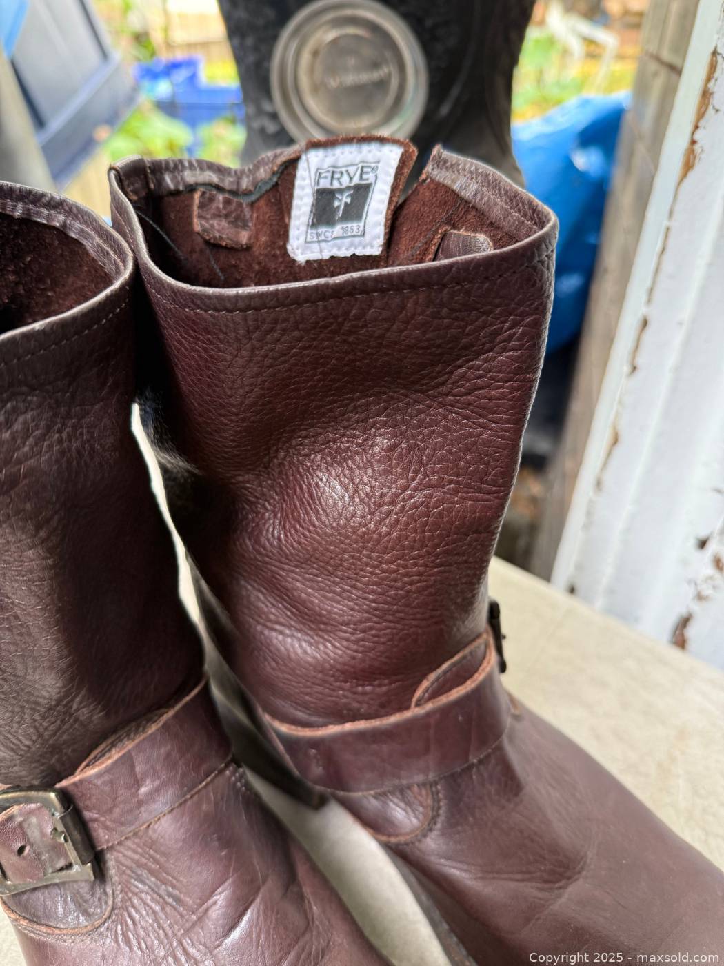 Frye women’s brown leather boots size 7 | Maxsold
