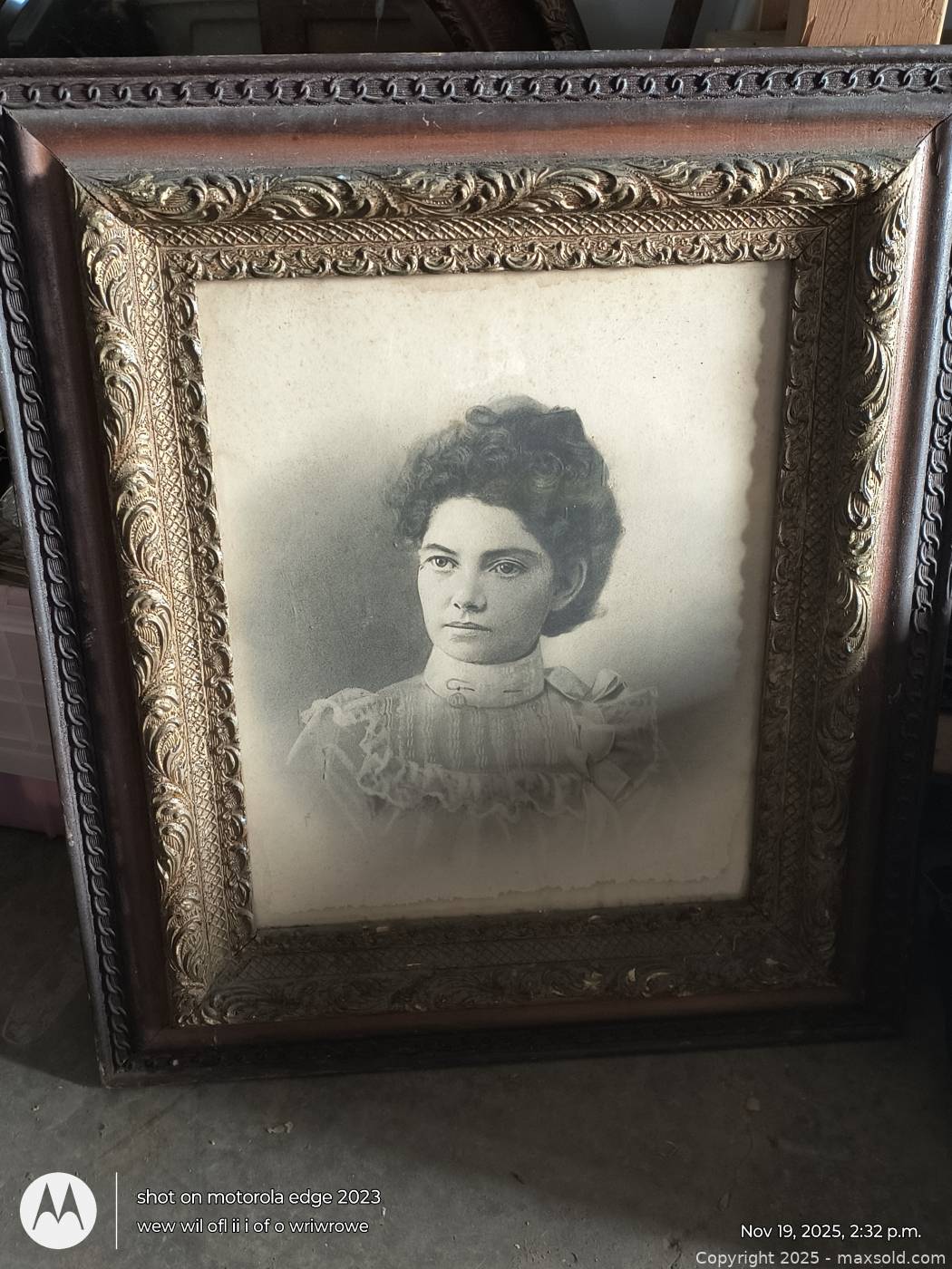Antique tinted photograph portrait of woman | Maxsold
