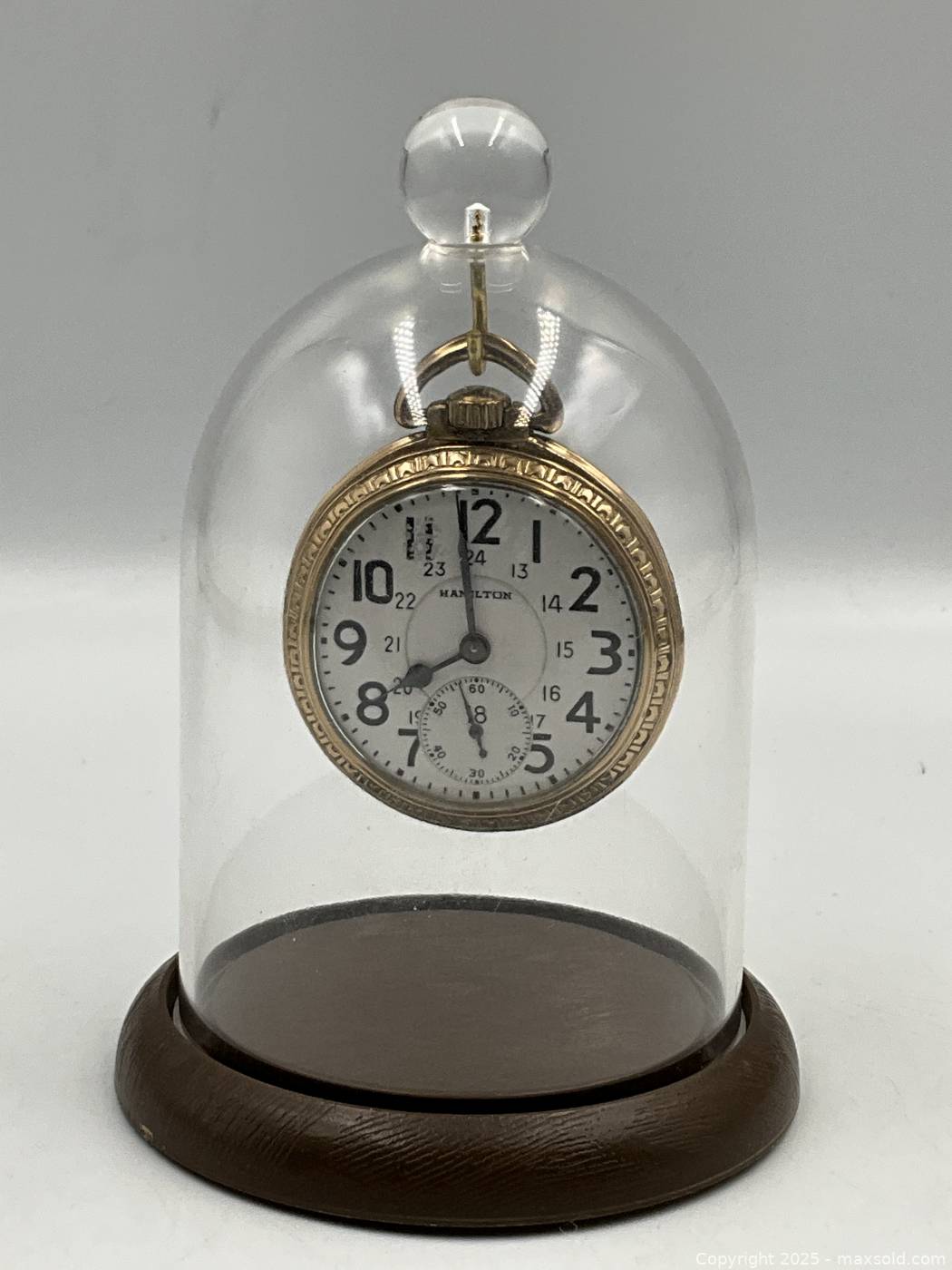 Hamilton 992B Railway pocket watch with glass dome | Maxsold
