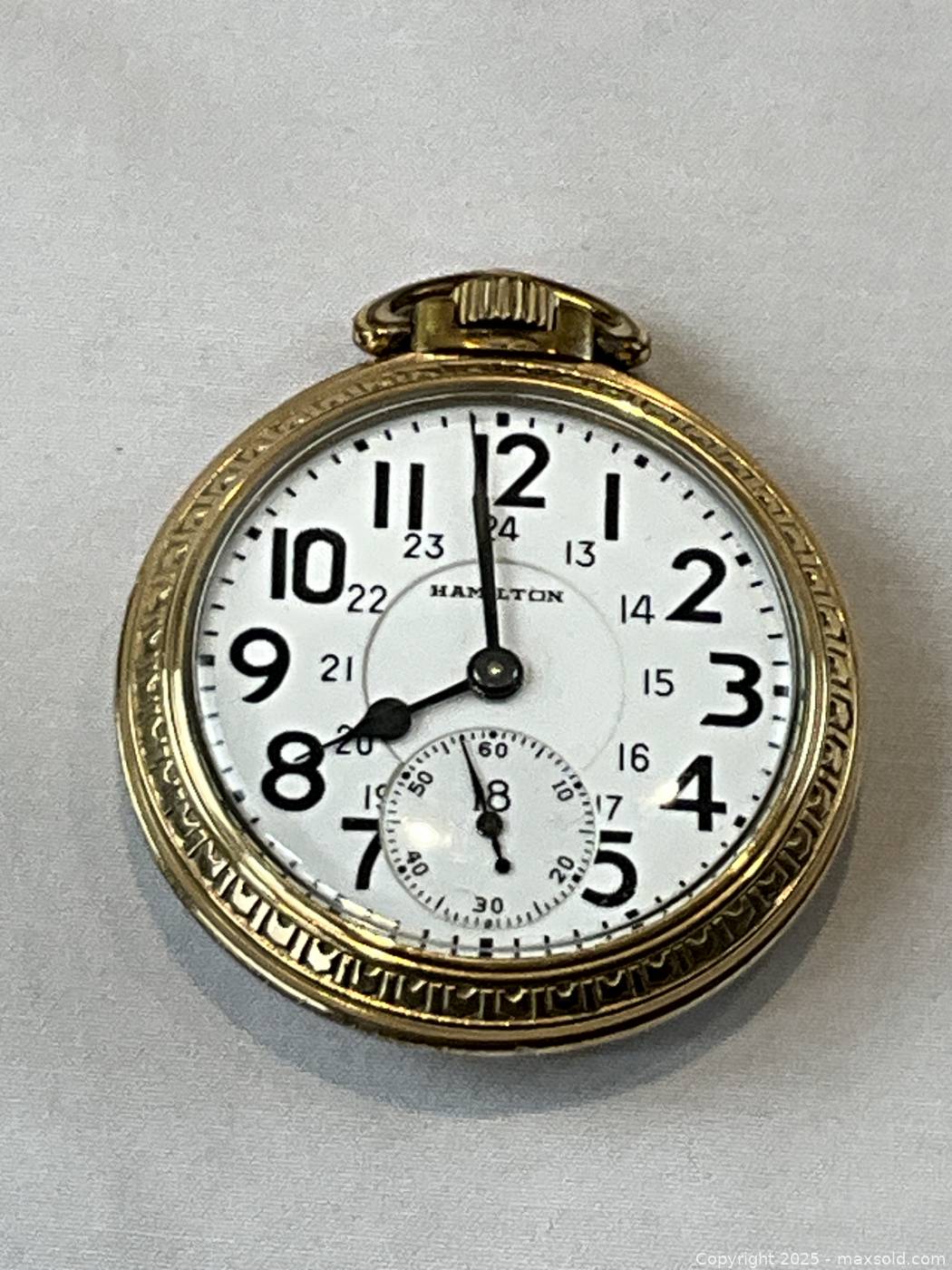 Hamilton 992B Railway pocket watch with glass dome | Maxsold