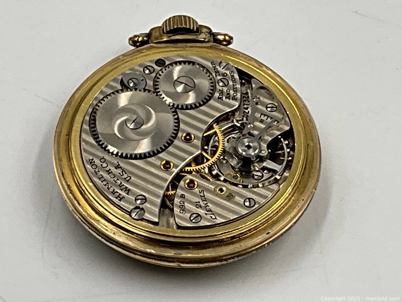 Hamilton 992B Railway pocket watch with glass dome | Maxsold