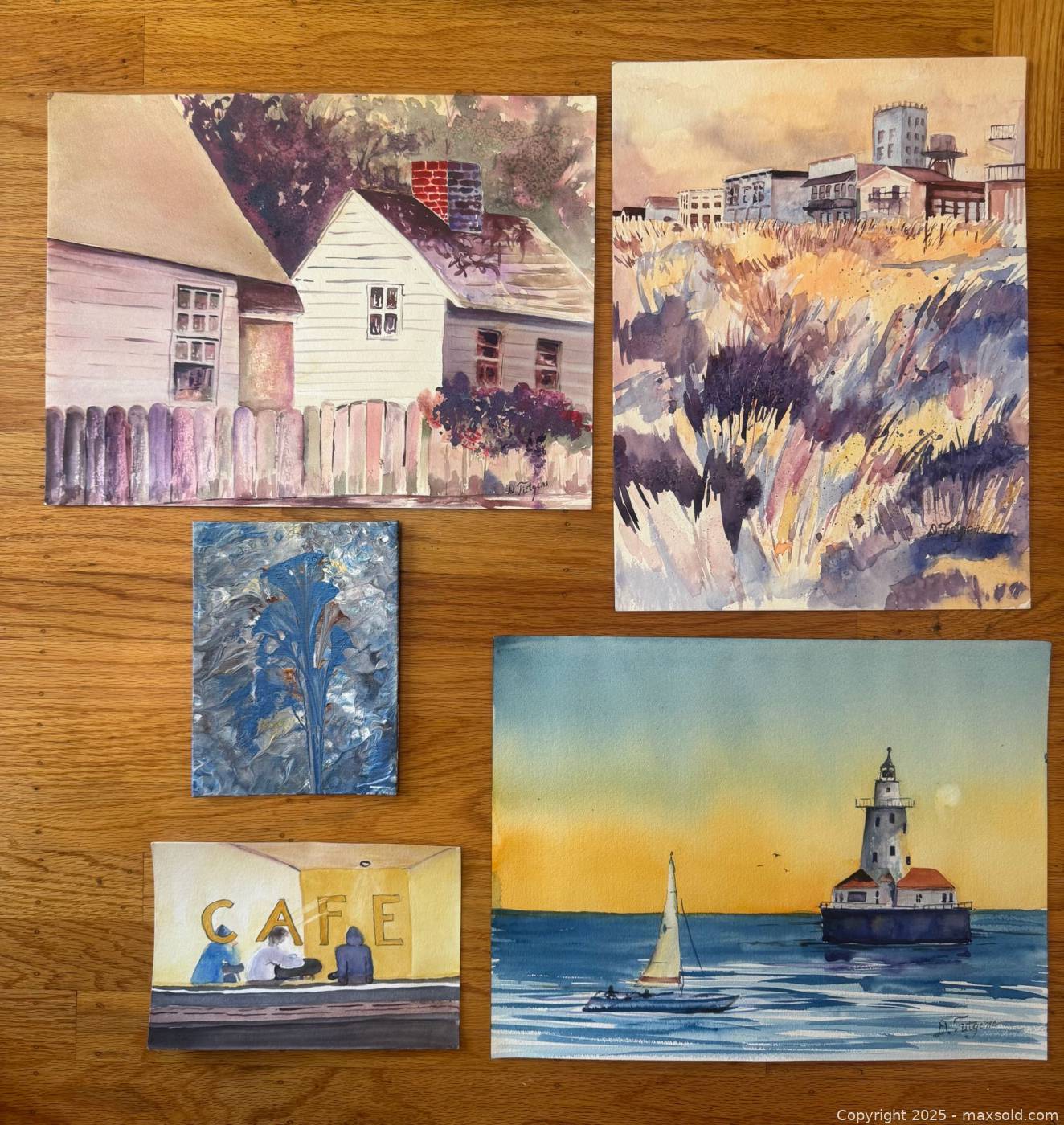Five original signed paintings | Maxsold