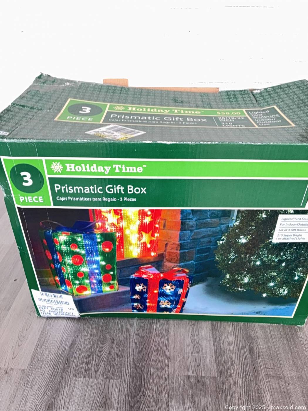 Holiday Time prismatic light-up gift boxes set | Maxsold