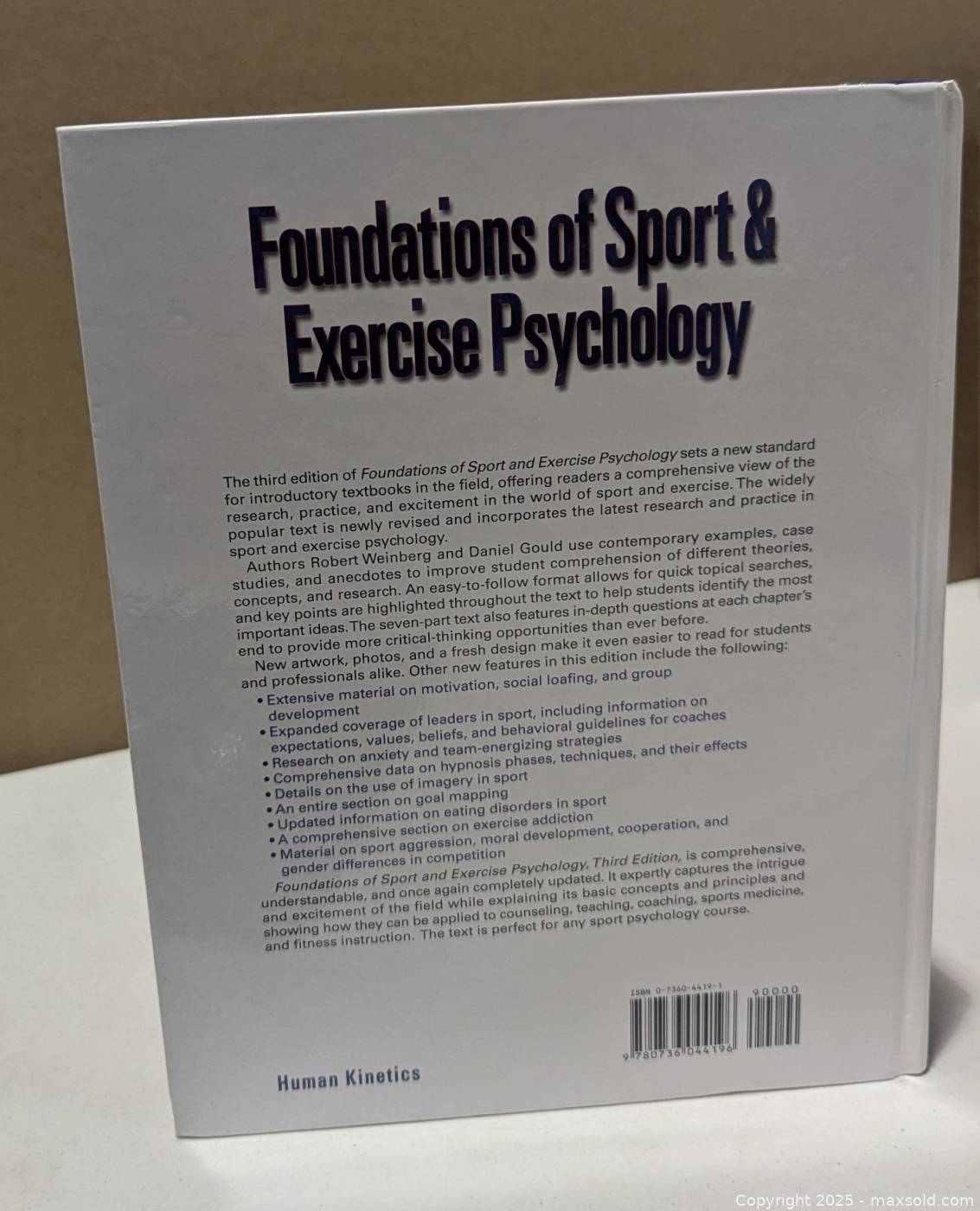 Foundations of Sport & Exercise Psychology hardcover 3rd edition | Maxsold