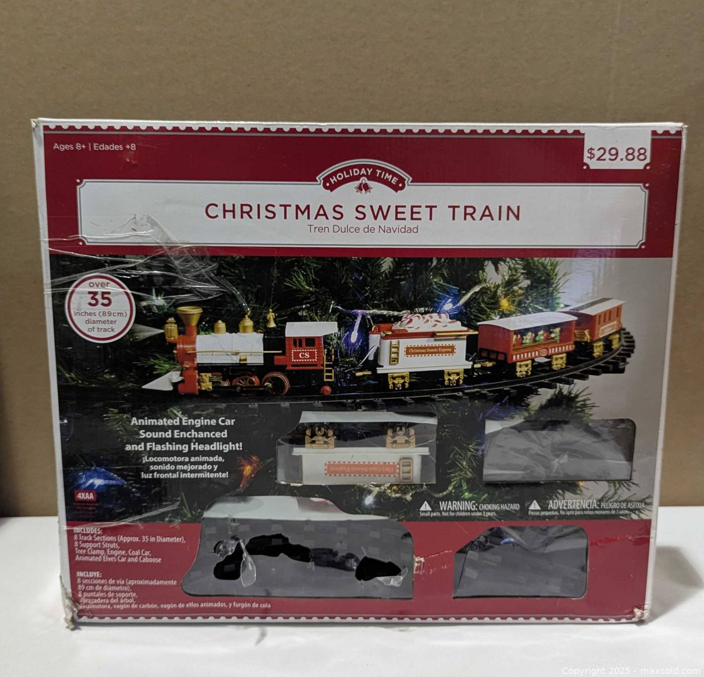 Holiday Time Christmas Sweet Train animated tree train set | Maxsold